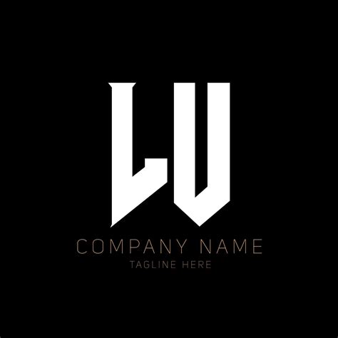 diseño del logotipo de la letra lu letras iniciales lu icono del