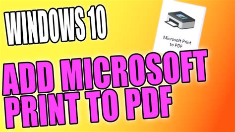 how to print to pdf directly in windows 10 no software