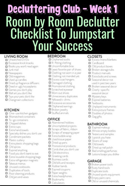 how to declutter your home room by room checklist tips and action plan declutter checklist