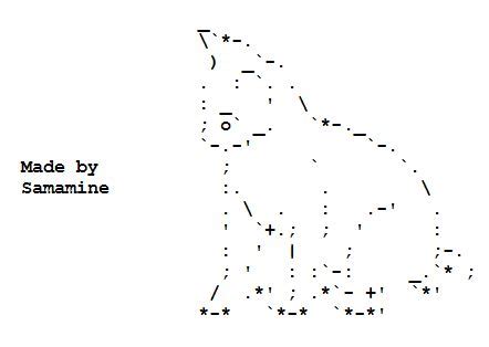ASCII Cat By Samamine On DeviantArt