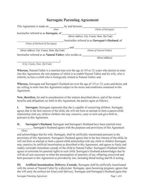 Private Surrogate Contract Pdf Fill Online Printable Fillable