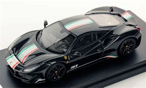 Modellautos Ferrari 488 1 43 Look Smart Pista Piloti Schwarz Dekor
