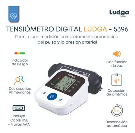 Ripley TENSIÓMETRO LUDGA TENSIOMETRO DIGITAL DE BRAZO CON VOZ LDG 5396