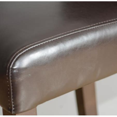 Tabouret Simili Cuir Avec Dossier Noir