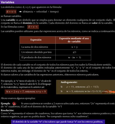 VARIABLES Y CONSTANTES EN MATEMATICAS EJEMPLOS Y EJERCICIOS RESUELTOS