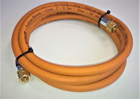 ZaTeChS Propan Butan Détendeur gaz Tuyau 200cm 2m 10 bar Ø6 3mm