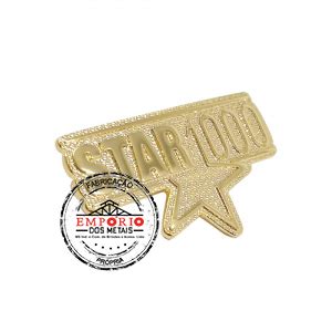 Pin em relevo dourado 521 Pins em relevo Personalizados Empório