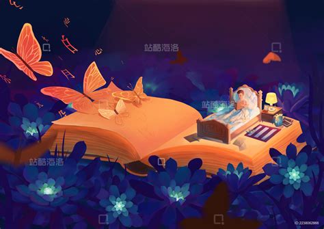睡前阅读灵感像蝴蝶 站酷海洛 正版图片 视频 字体 音乐素材交易平台 站酷旗下品牌