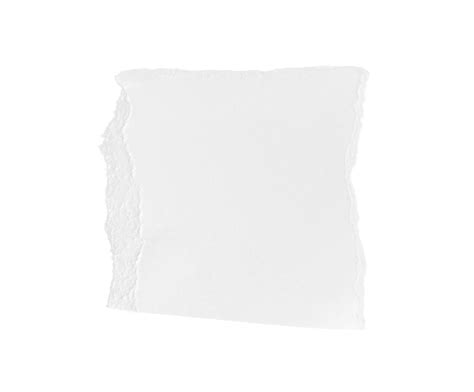 White Ripped Piece Of Paper Isolated On Transparent Background Png File