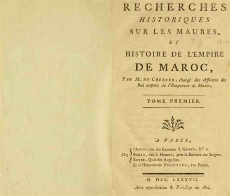 RECHERCHES HISTORIQ U E S SUR LES MAURES E T HISTOIRE DE L EMPIRE DE MAROC