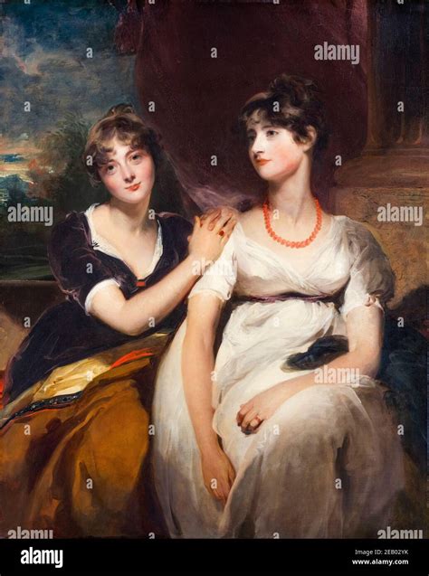 Sir Thomas Lawrence Portrait Painting Charlotte And Sarah Carteret