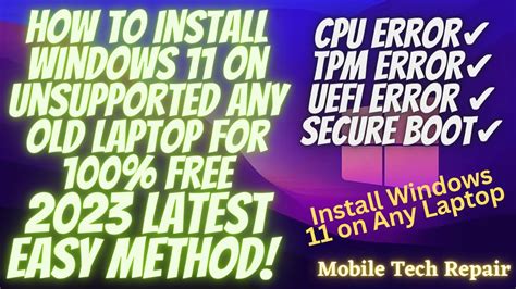 How To Install Windows On Unsupported Pc Install Windows On