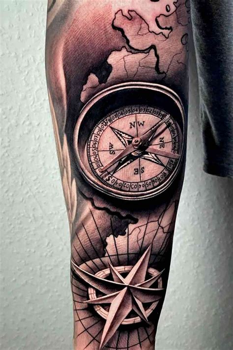 25 Fotos De Tatuagens De Rosa Dos Ventos Para Se Inspirar Artofit