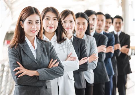 幸福的微笑亚洲业务团队摄影图片 幸福的微笑亚洲业务团队摄影作品 千库网