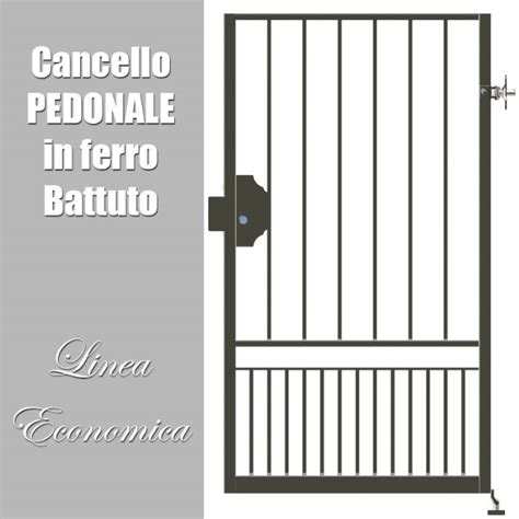 Preventivo Cancello Pedonale In Ferro Battuto Apribile A Battente Linea