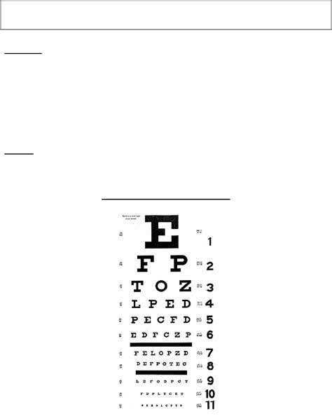 Printable Snellen Eye Chart