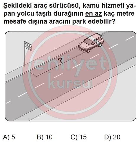 24 Ağustos 2013 Ehliyet Sınavı Çıkmış Sorular