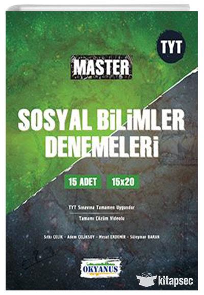 TYT Master 15 Sosyal Bilimler Denemeleri Okyanus Yayınları 9786257434348