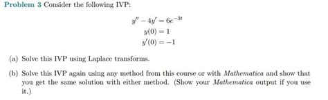 solved problem 3 consider the following ivp