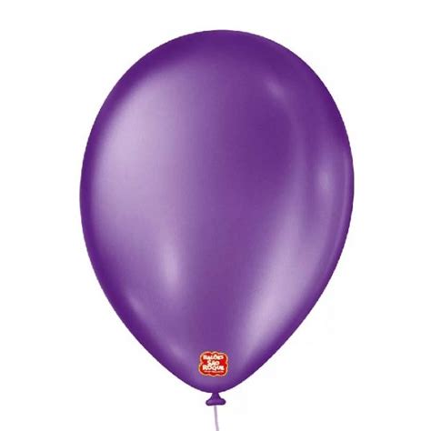 Bexiga Bal O Roxo Liso N Mero S O Roque C Unidades Papelaria