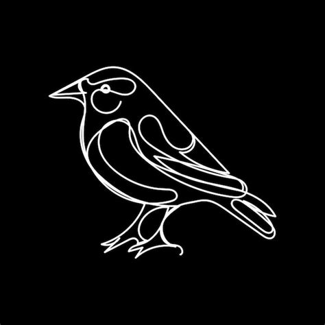 Diseño minimalista de pájaros dibujado a mano con un dibujo de estilo