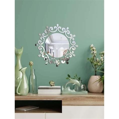 Stikers Murals Style Européen Miroir Autocollant 3D Miroir Decoration