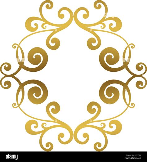 Vector Damask Vintage Baroque Scroll Ornament Swirl Victorian Monogram