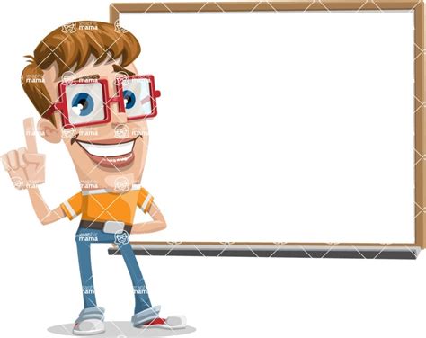 Cute Nerd With Glasses Cartoon Vector Character Design Presentation 3 Graphicmama