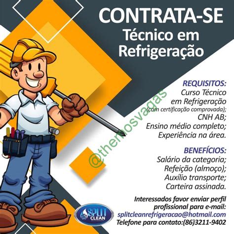 Técnico em Refrigeração 01 vaga s Teresina PI Themos Vagas
