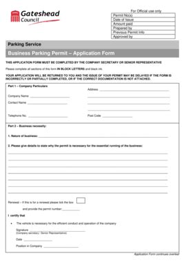 Fillable Online Gateshead Gov Business Permits Application Form