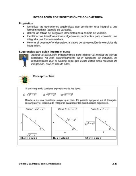 PDF 2 9 Integración por sustitución trigonométrica DOKUMEN TIPS