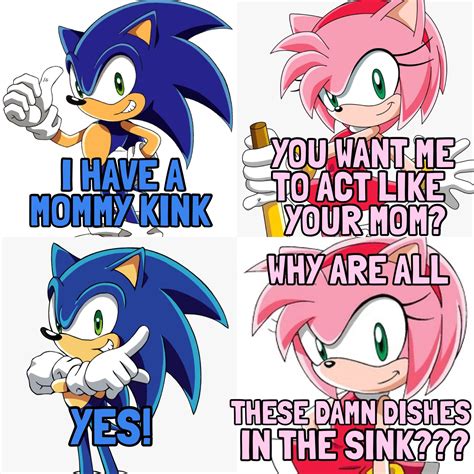 Sonic And Amy Sonic And Shadow Mommy Kink Sonic Funny Me Too Meme
