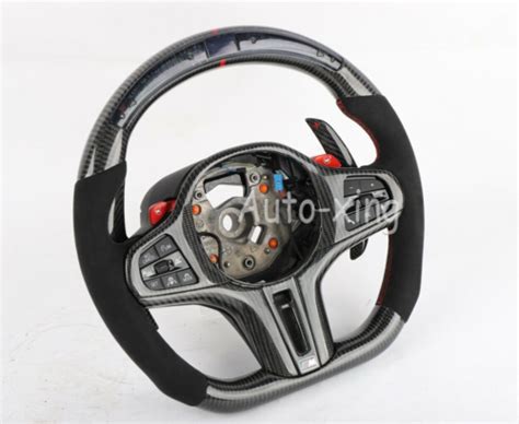 Lcd Led Volante Plana De Fibra De Carbono Para Bmw F G G G G