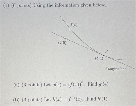 solved 1 6 points using the information given below