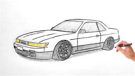 How To Draw A Nissan Silvia S Drawing A D Car Drawing Car With A
