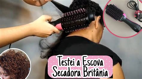 TESTEI A ESCOVA SECADORA BRITÂNIA YouTube