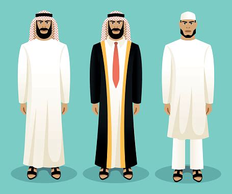 Arabic Man Wearing Traditional Clothing Stock Vector Royalty Free