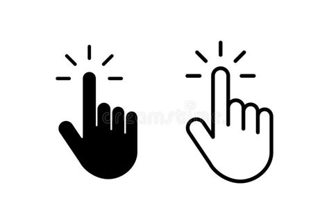 Hand Cursor Icon Cursor Icon Vector Hand Cursor Icon Click Stock