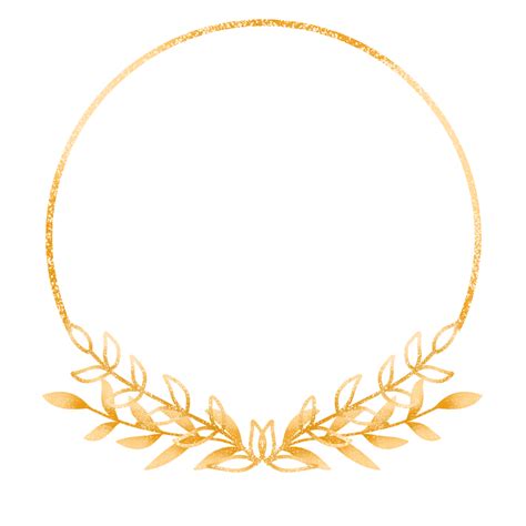 Wedding Leaves Frame Png Image Circle Leaves Gold Frame Wedding