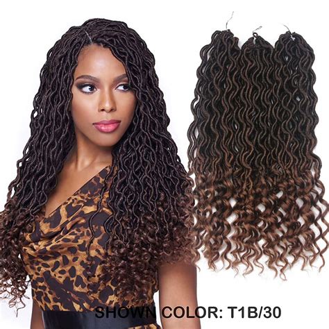 Goddess Locs Crochet Hair Inch Packs Wavy Curly Ends Goddess Faux