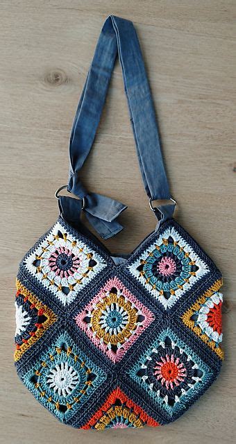 Ravelry Annekemie S Boho Granny Square Bag Crochet Boho Bag Crochet