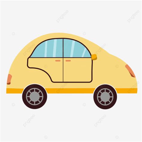 Simple Yellow Colour Cartoon Car Vector Design Yellow Car Car Car