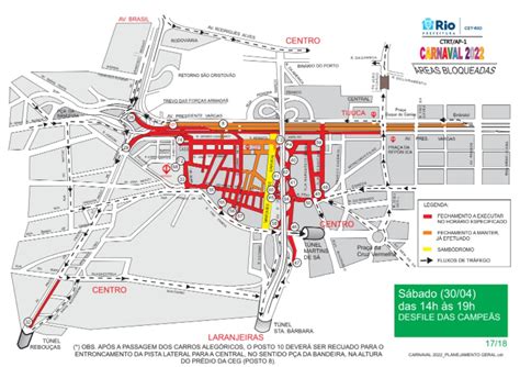 CET Rio monta esquema especial de trânsito para o Desfile das Campeãs