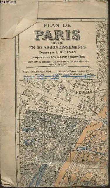 Plan De Paris Divis En Arrondissements Au E Guilmin L Eur