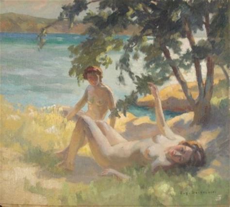 Nus au bord de la mer par Eugène Delécluse sur artnet