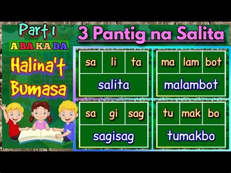 ABAKADA Unang Hakbang Sa Pagbasa Mga Salitang May Tatlong Pantig