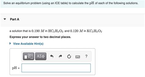 solved solve an equilibrium problem using an ice table to