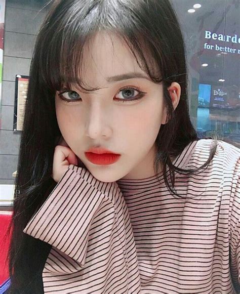 Korean Girl Icons Tumblrulzzang 안느 Cabelo Preto Padrão De Beleza Beleza Coreana