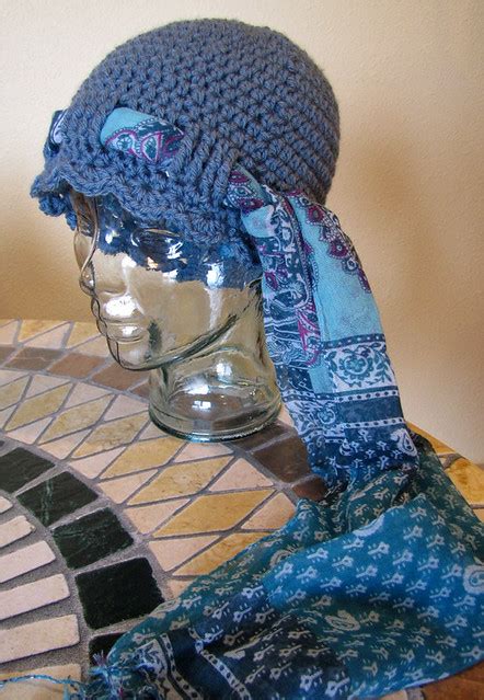 Crochet Chemp Cap W Scarf PATTERN Crochet Chemo Cap With Flickr