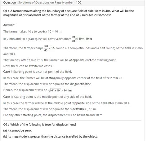 NCERT Solutions For Class 9 Science Chapter 8 Motion Amresh Academy